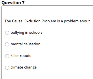 Solved Question 5 1 poin The claim that "If a physical event | Chegg.com