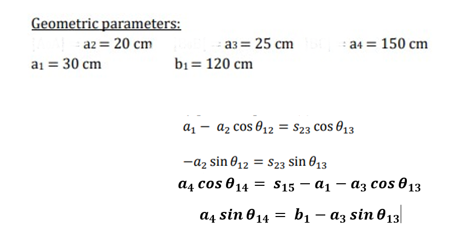 Solved Geometric parameters: ﻿a2 =20cm | Chegg.com