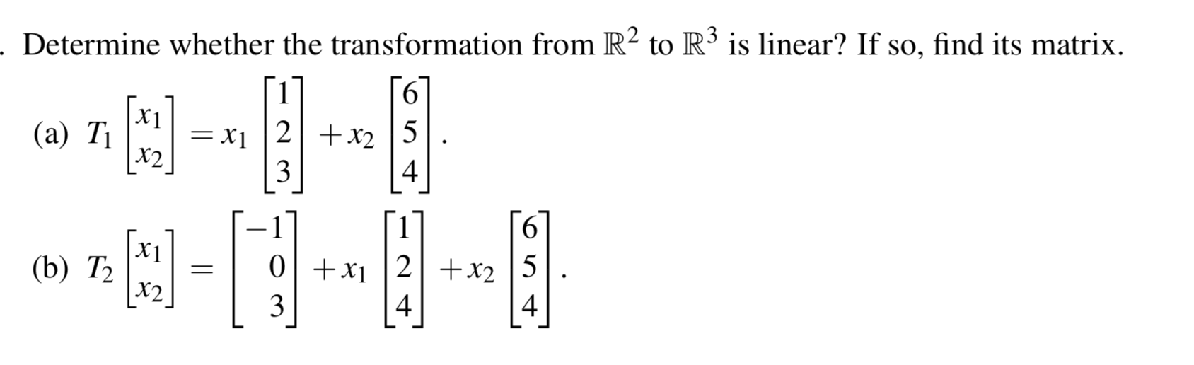 Solved . Determine whether the transformation from R2 to R3 | Chegg.com