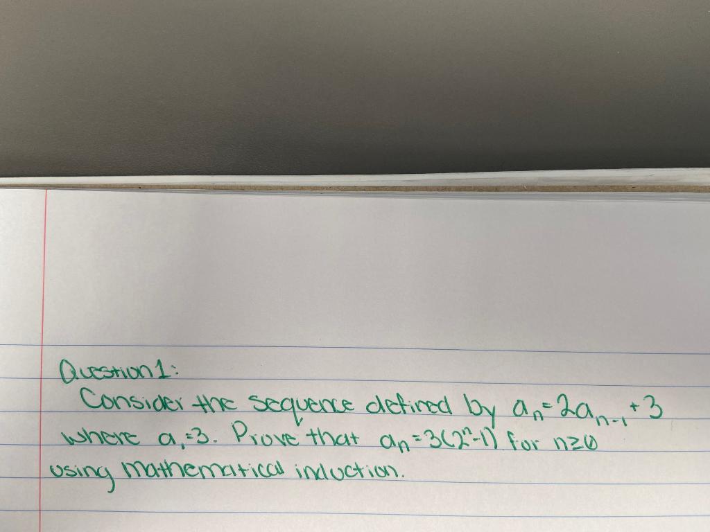 Solved Consider the sequence defined by an = 2an-1 + 3 where | Chegg.com