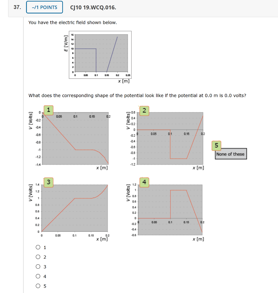 Solved 37. -71 POINTS CJ10 19.WCQ.016. You have the electric | Chegg.com