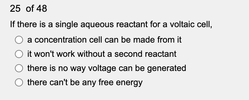 Solved 25 of 48 If there is a single aqueous reactant for a | Chegg.com
