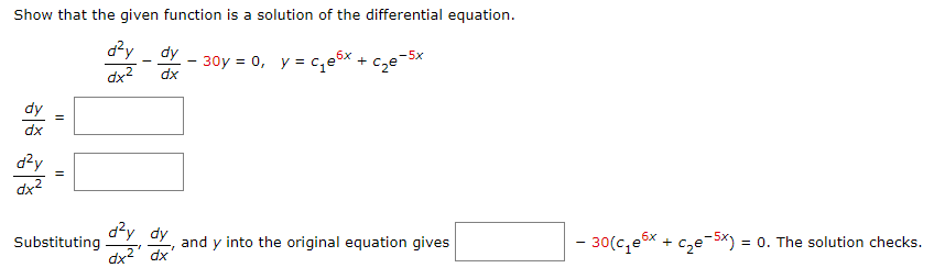 Solved Show that the given function is a solution of the | Chegg.com
