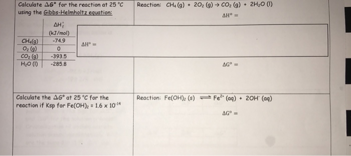 Solved Calculate Delta G degree for the reaction at 25 | Chegg.com