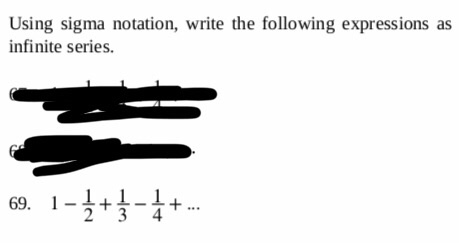 Solved Using sigma notation, write the following expressions | Chegg.com