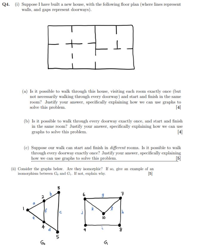 Solved Q4. (i) Suppose I have built a new house, with the | Chegg.com