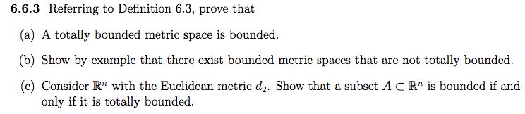 Solved 6 6 3 Referring To Definition 6 3 Prove That A A