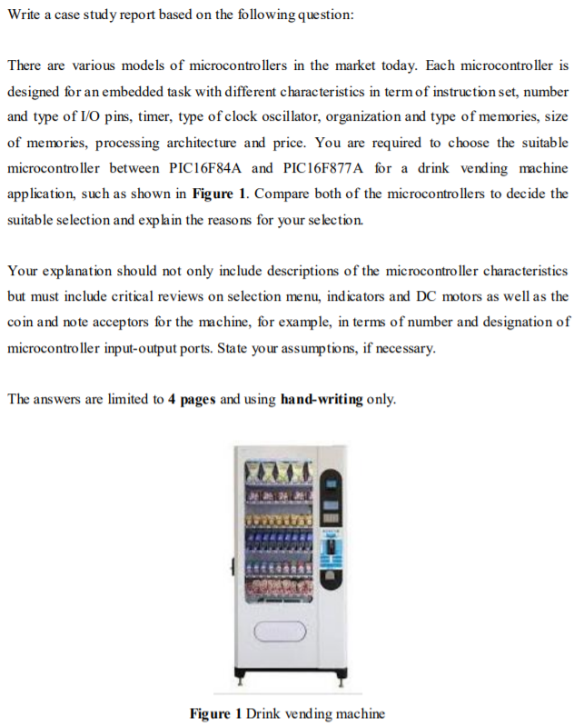 Solved Write a case study report based on the following | Chegg.com