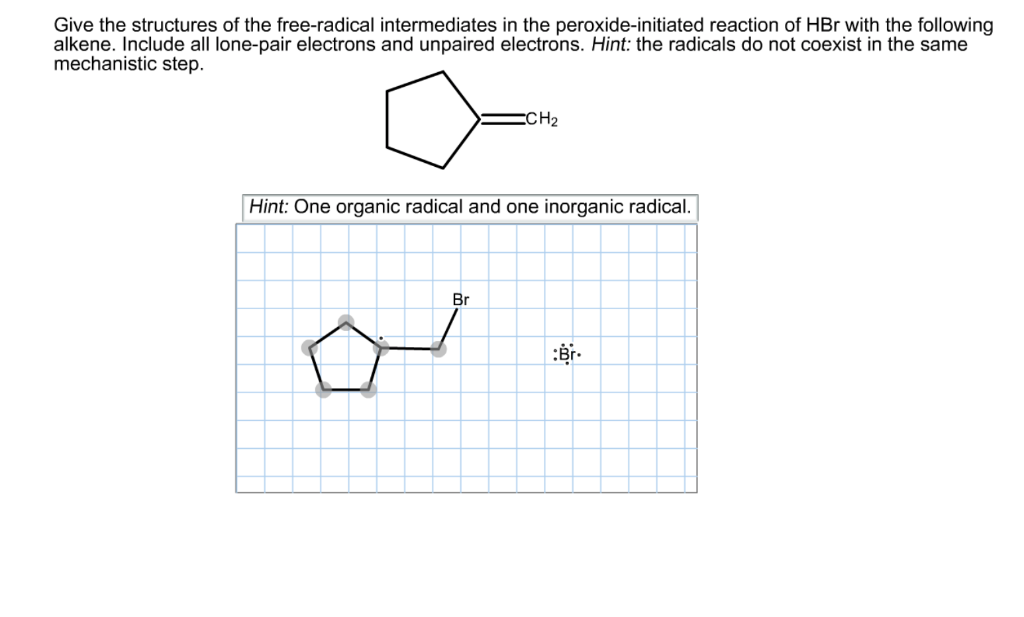 Solved Give the structures of the free-radical intermediates | Chegg.com