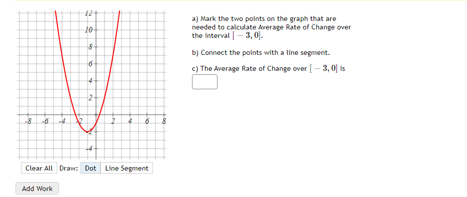 Solved a) Mark the two points on the graph that are needed | Chegg.com