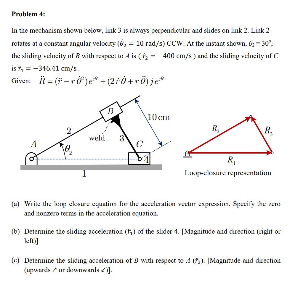 Solved In the mechanism shown below, link 3 is always | Chegg.com