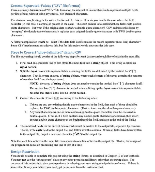 Solved File Format Conversion Program This project involves | Chegg.com