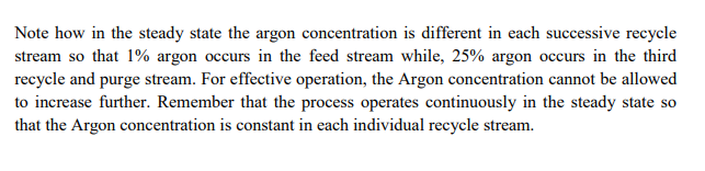 The important example of application of purge stream | Chegg.com