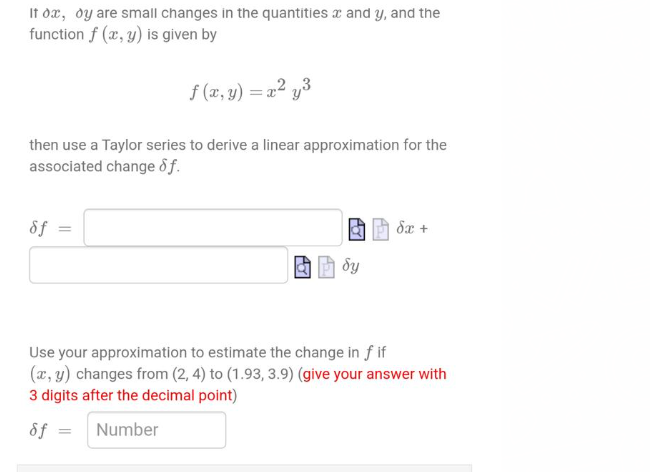 Solved It ∂x,∂y are small changes in the quantities x and y, | Chegg.com