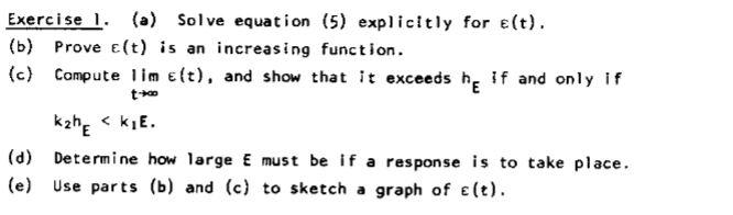[Solved]: Exercise 1. (a) Solve equation (5) explicttly fo