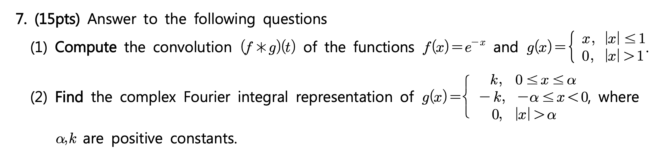 Solved (15pts) ﻿Answer to the following questions(1) | Chegg.com