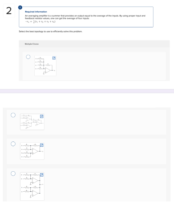 Solved Required informationAn averaging amplifier is a | Chegg.com