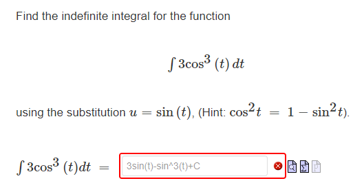 Solved Find the indefinite integral for the function | Chegg.com