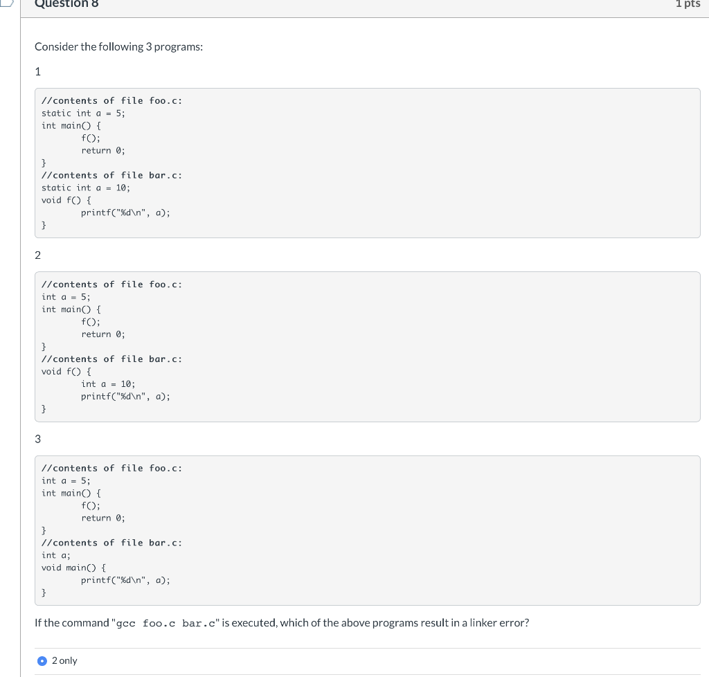 Solved 1 Only 2 Only 3 Only 1,2,3 ONLY 1,2 ONLY 1,3 ONLY 2,3 | Chegg.com