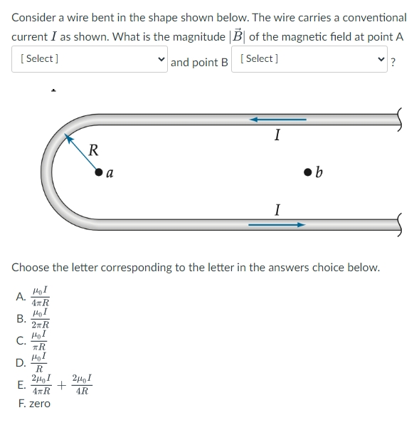 Solved Consider a wire bent in the shape shown below. The | Chegg.com
