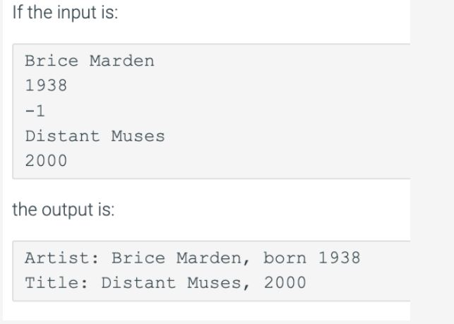 Solved LAB: Artwork Label Define the Artist class with a | Chegg.com