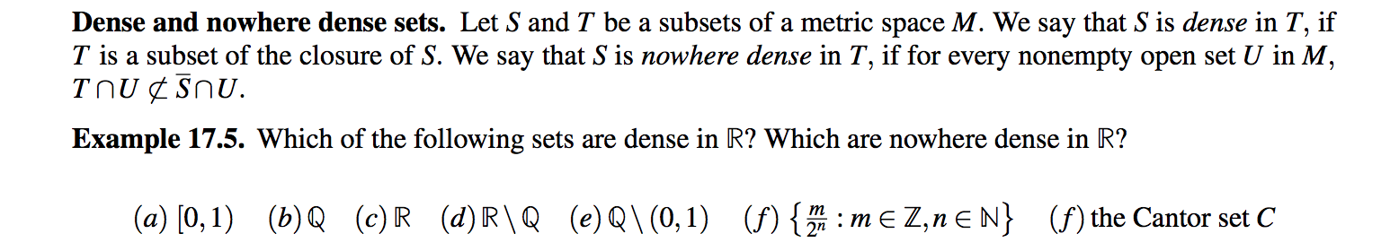 Solved Dense and nowhere dense sets. Let S and T be a | Chegg.com