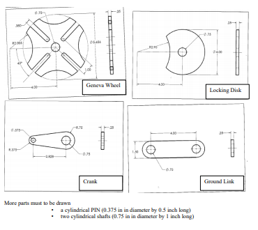 A Geneva mechanism, shown below in Fig. 2, is used to | Chegg.com