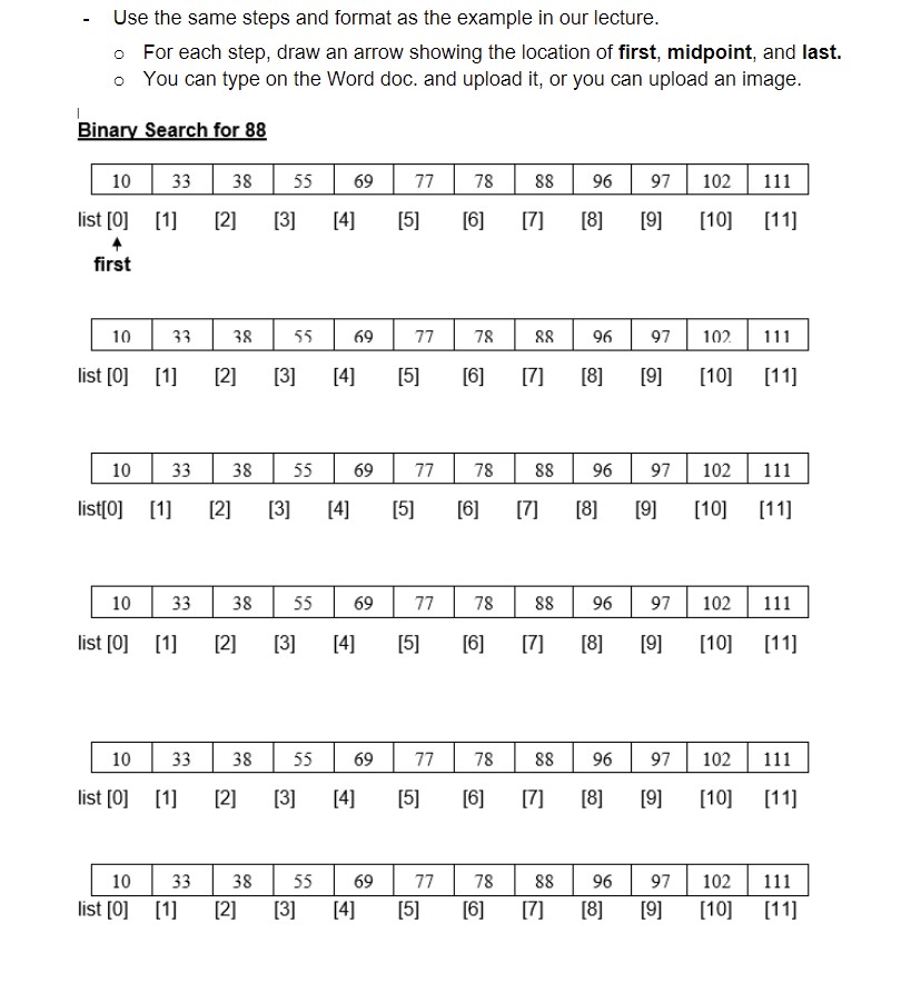 Solved - Use the same steps and format as the example in our | Chegg.com