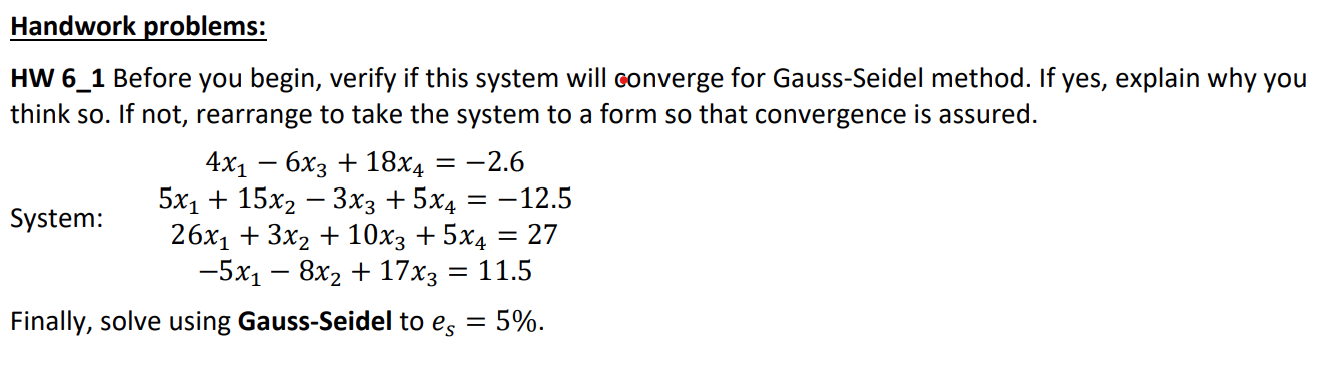 Solved HW 6_1 Before you begin, verify if this system will | Chegg.com