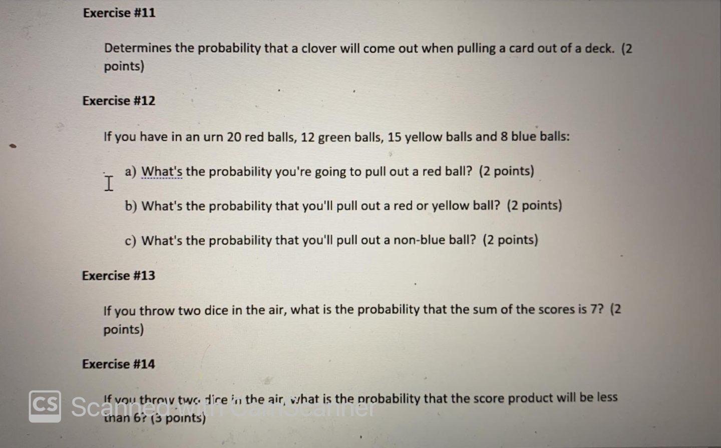 Solved Exercise #11 Determines the probability that a clover | Chegg.com