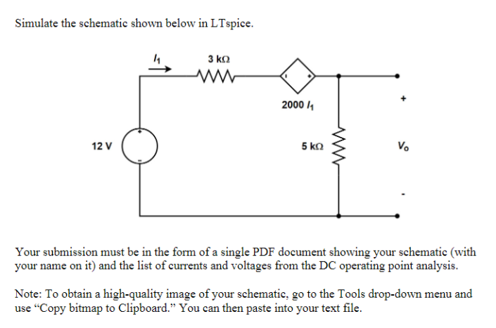 Solved Simulate the schematic shown below in LTspice. Your | Chegg.com