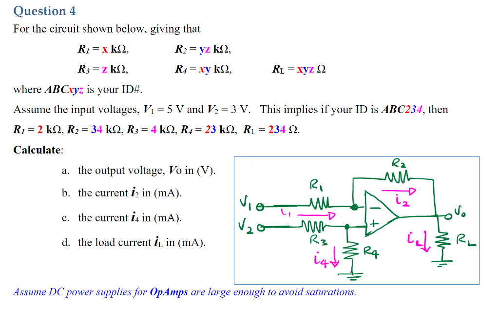Solved Question 4 For the circuit shown below, giving that | Chegg.com