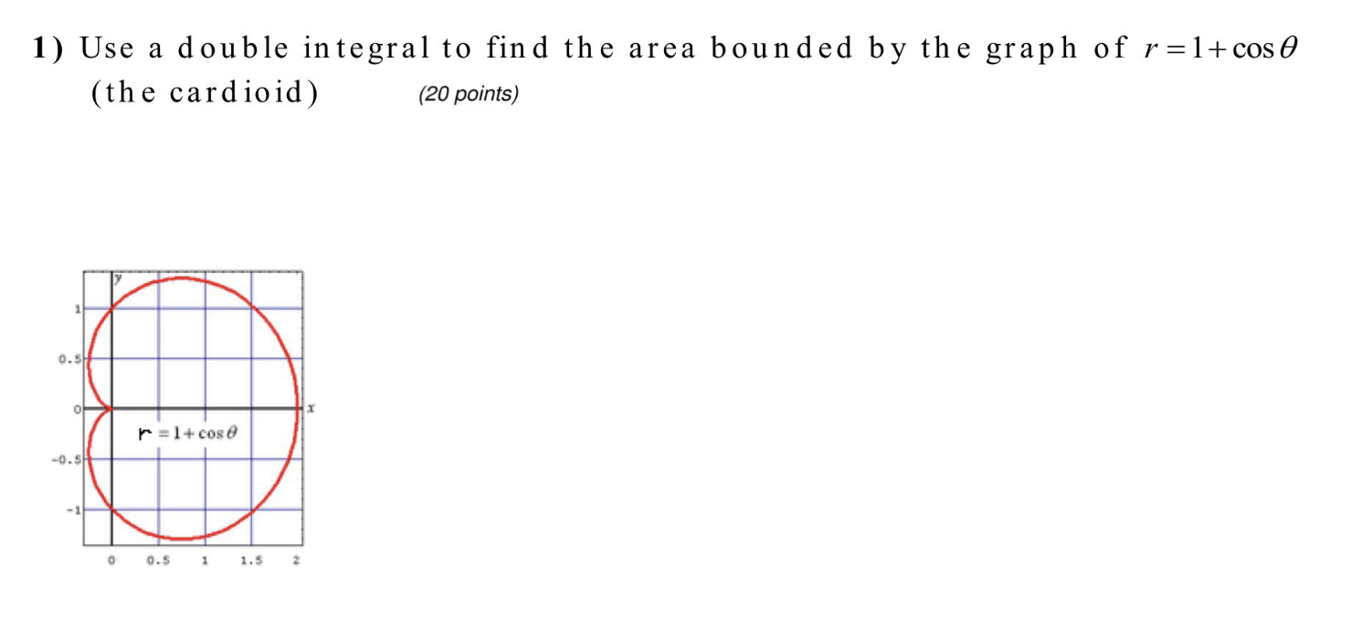 Solved 1) Use a double integral to find the area bounded by | Chegg.com