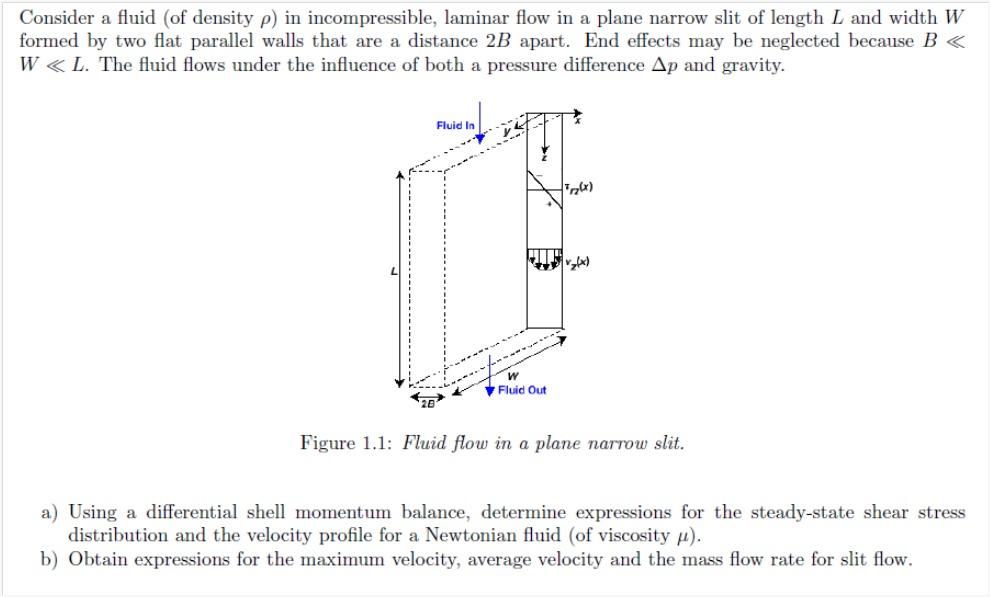 Solved Consider A Fluid Of Density ρ In Incompressible 5873