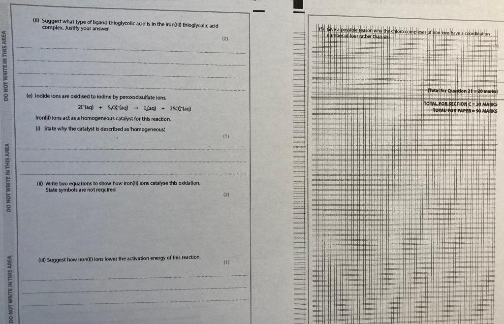 Solved (c) Invertebrates use a copper complex, haemocyanin, | Chegg.com