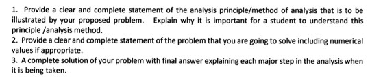 Solved 1. Provide a clear and complete statement of the | Chegg.com
