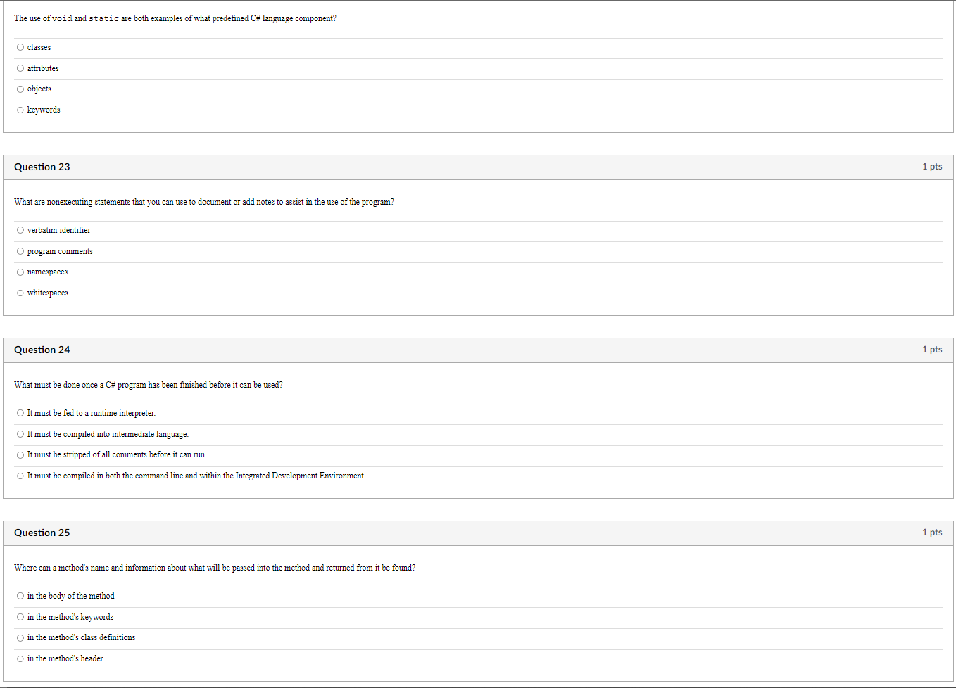 Solved I need some help for a practice test in C# | Chegg.com