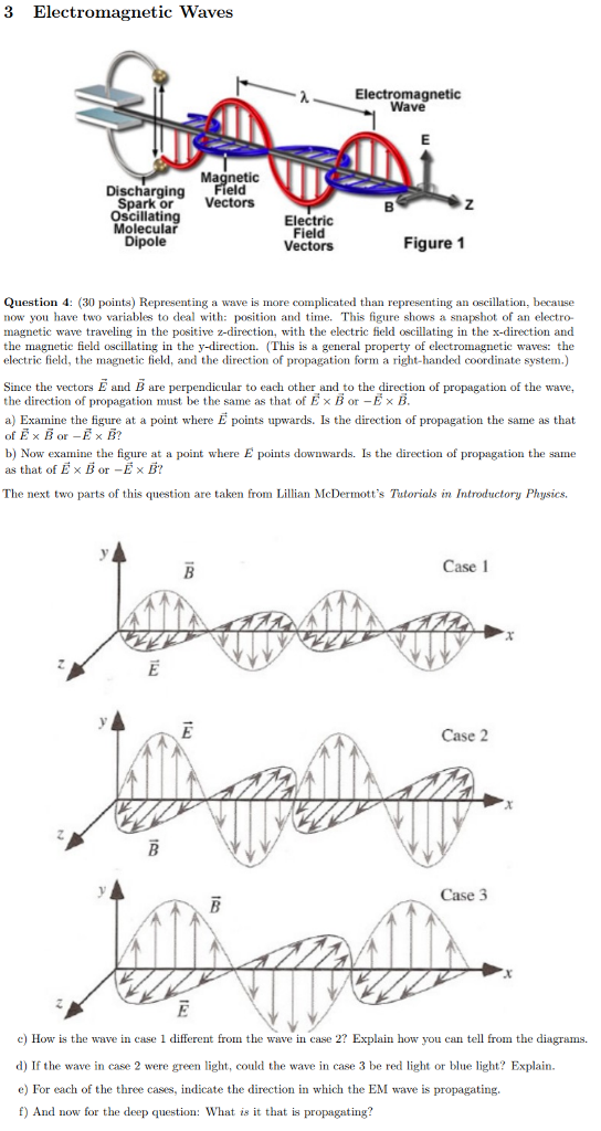 Solved 3 Electromagnetic Waves Electromagnetic Wave Ma | Chegg.com
