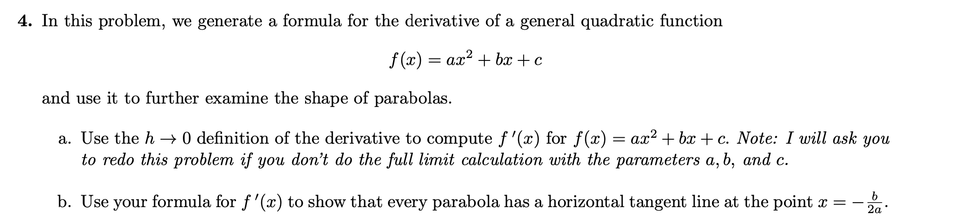 Solved f(x)=ax2+bx+c and use it to further examine the shape | Chegg.com