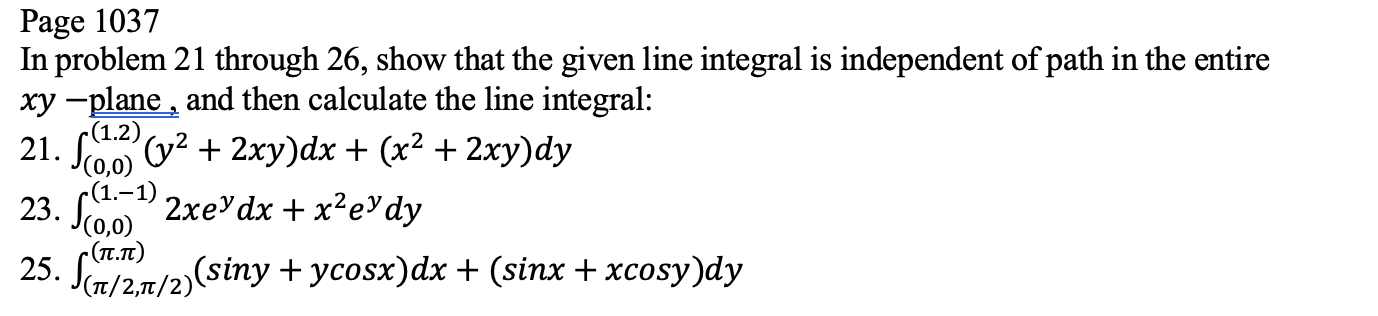 Solved Page 1037 In problem 21 through 26, show that the | Chegg.com