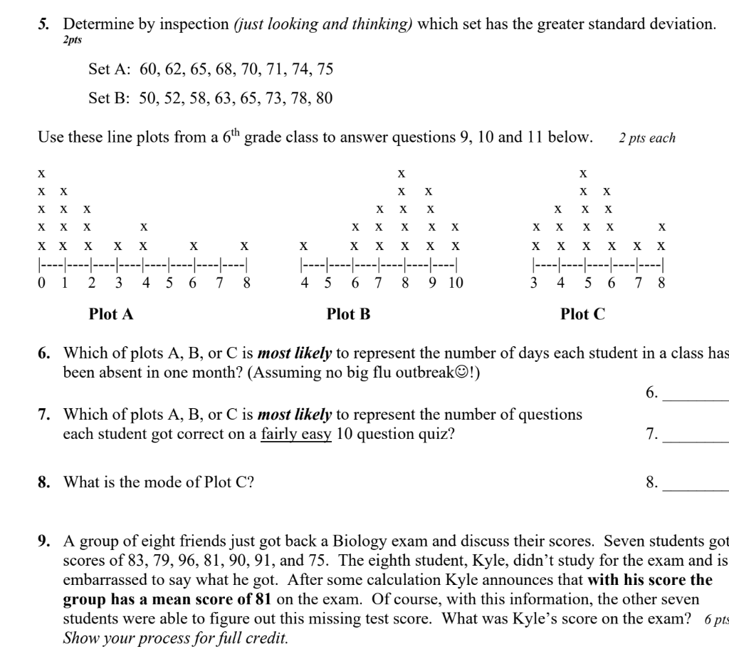Solved 5. Determine by inspection (just looking and | Chegg.com