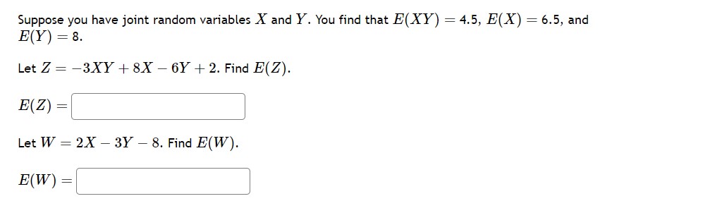Solved Suppose you have joint random variables X and Y. You | Chegg.com