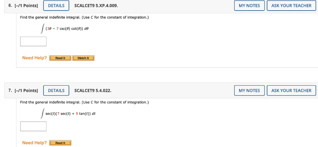 Solved Find the general indefinite integral. (Use C for the | Chegg.com