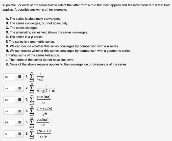 Solved (6 points) Select the FIRST correct reason why the | Chegg.com
