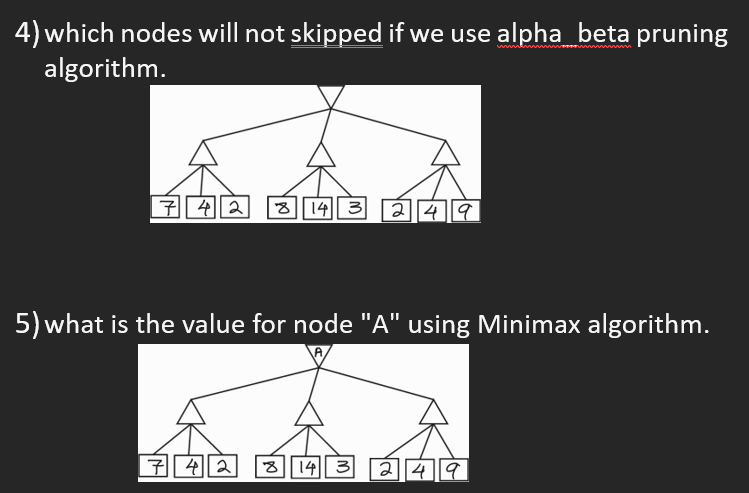 Solved 4) which nodes will not skipped if we use alpha beta | Chegg.com