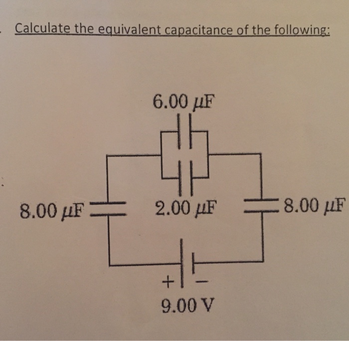 Solved Calculate the equivalent capacitance of the | Chegg.com
