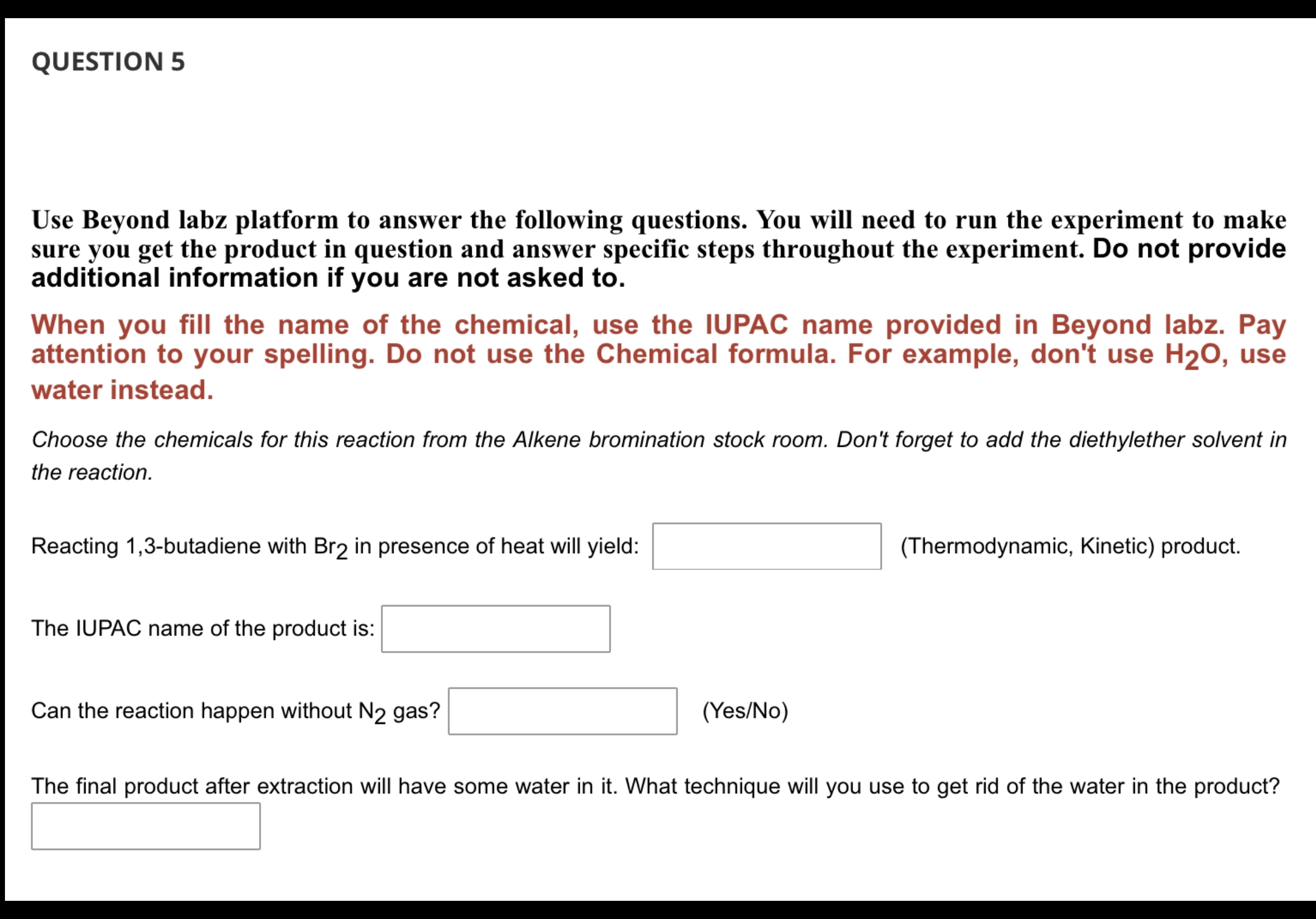 Solved Use Beyond labz platform to answer the following | Chegg.com