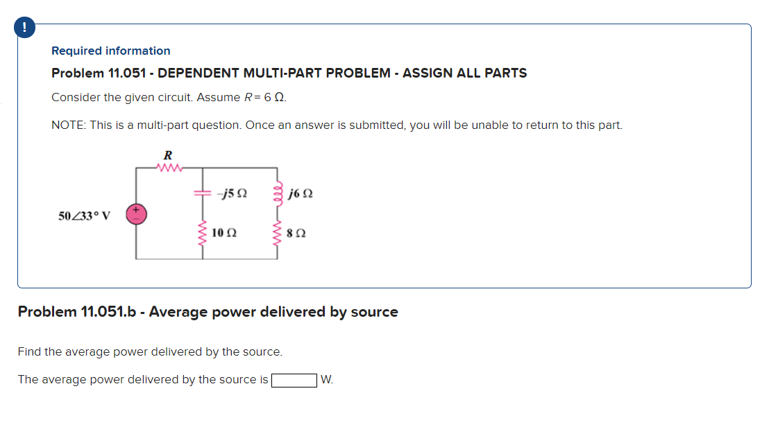 Solved ! Required information Problem 11.051 - DEPENDENT | Chegg.com