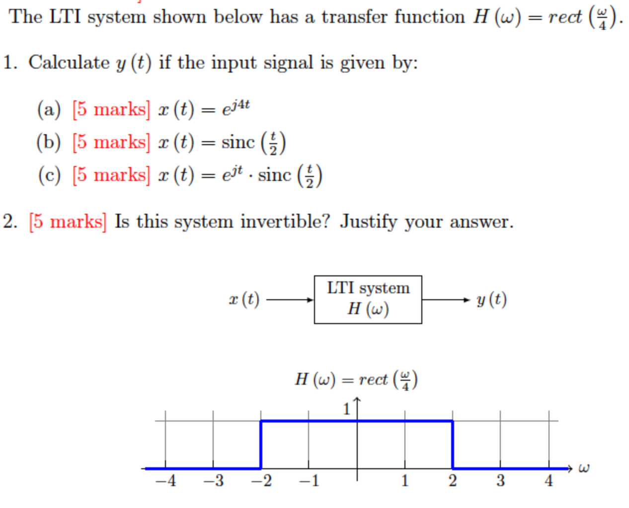 Solved The LTI system shown below has a transfer function H | Chegg.com