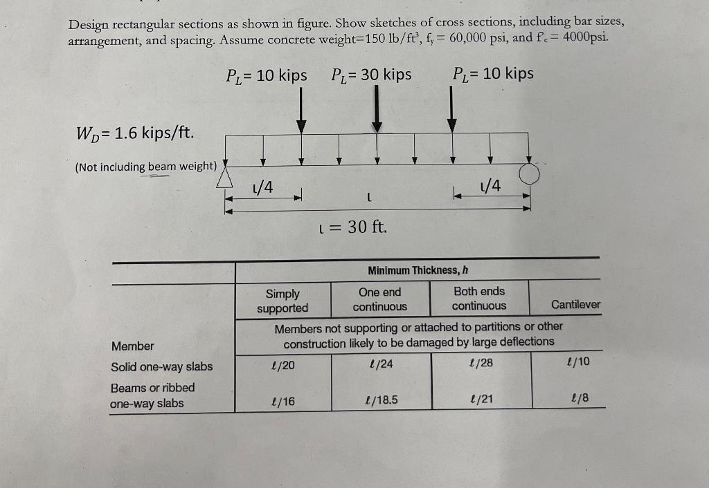 Design rectangular sections as shown in figure. Show | Chegg.com Design rectangular sections as shown in figure. Show | Chegg.com